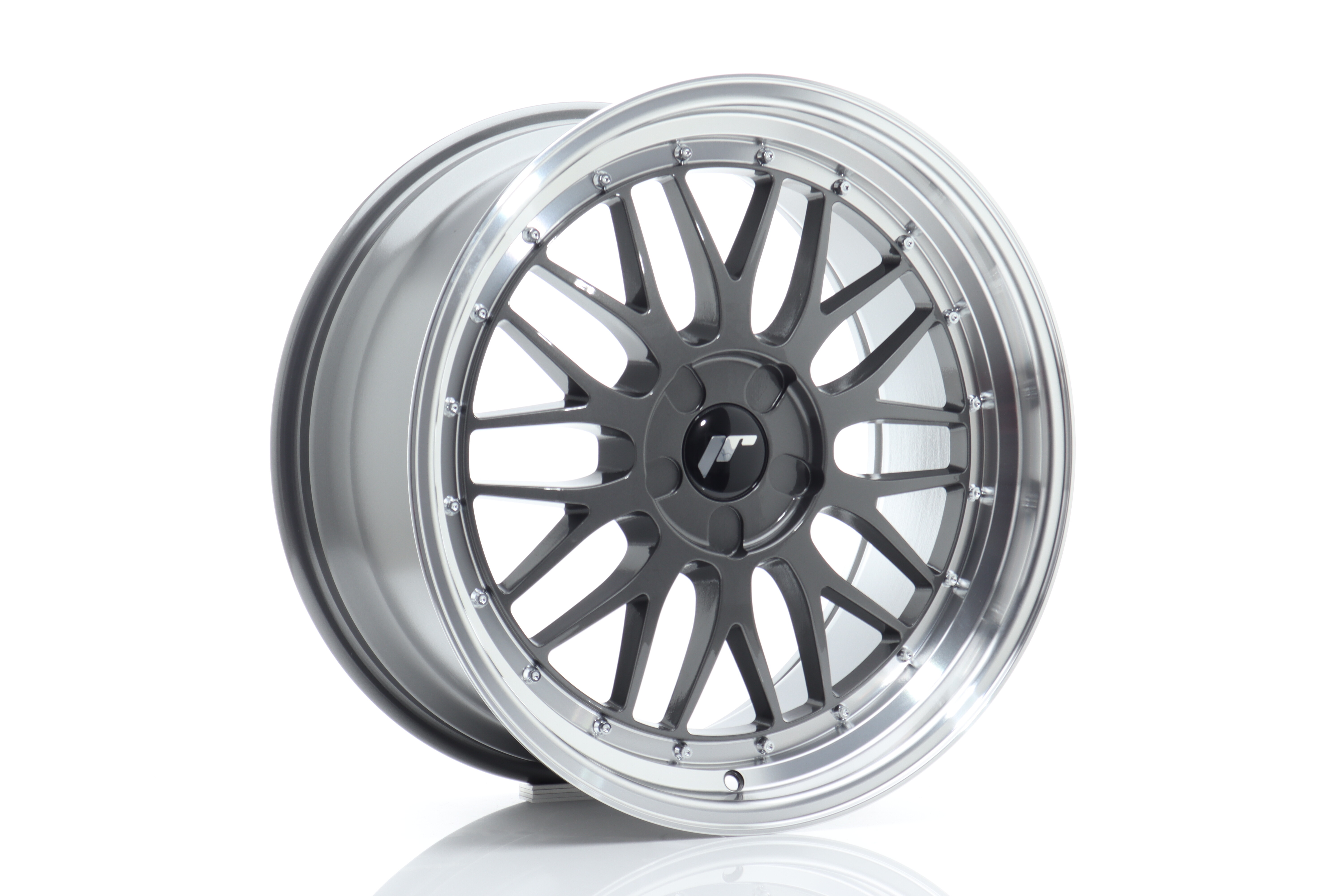 JR Wheels JR23 19x9,5 5H BLANK Hyper Gray w/Machined Lip | ModeView