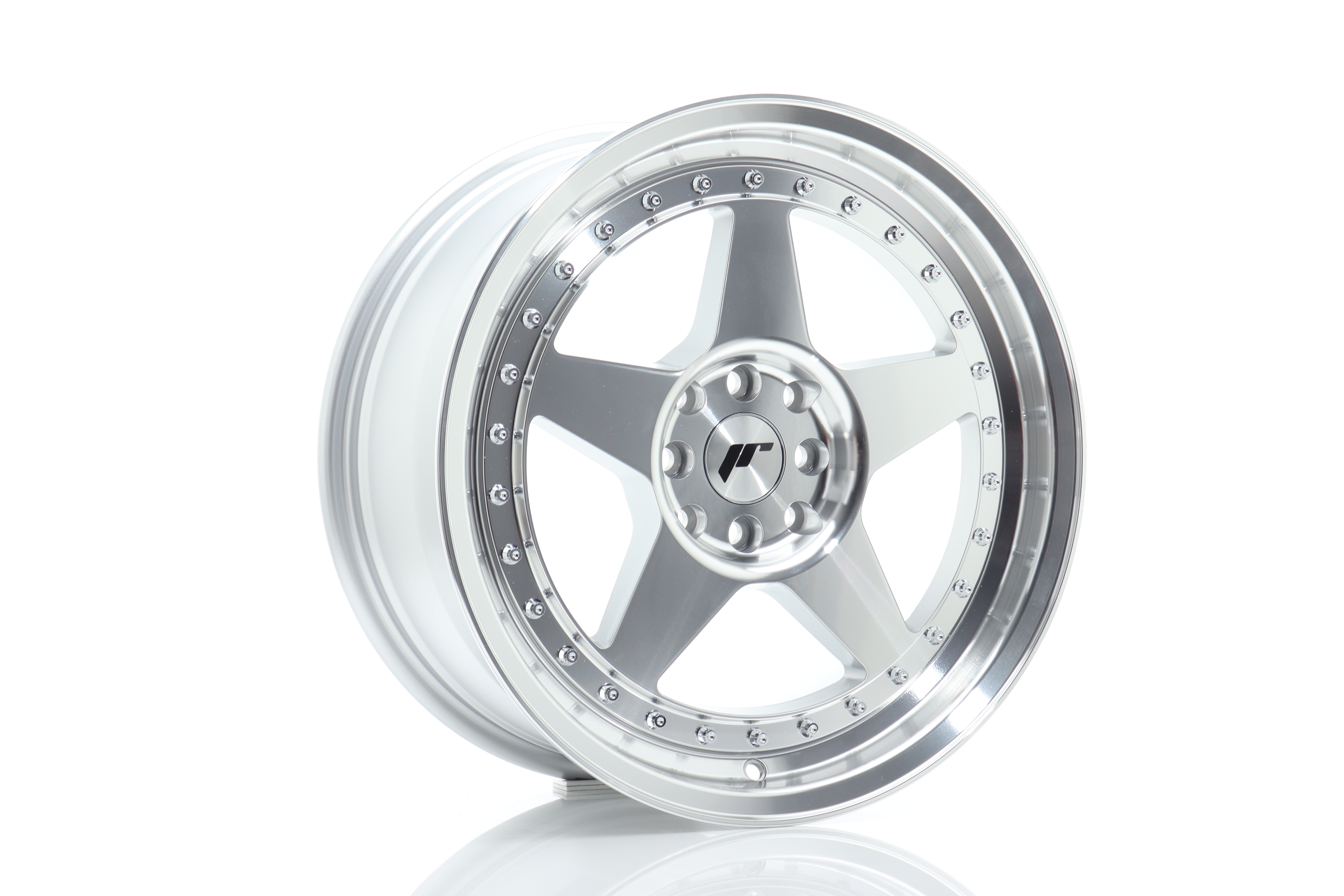 JR Wheels JR6 17x8 4x100/114 Silver Machined Face | ModeView