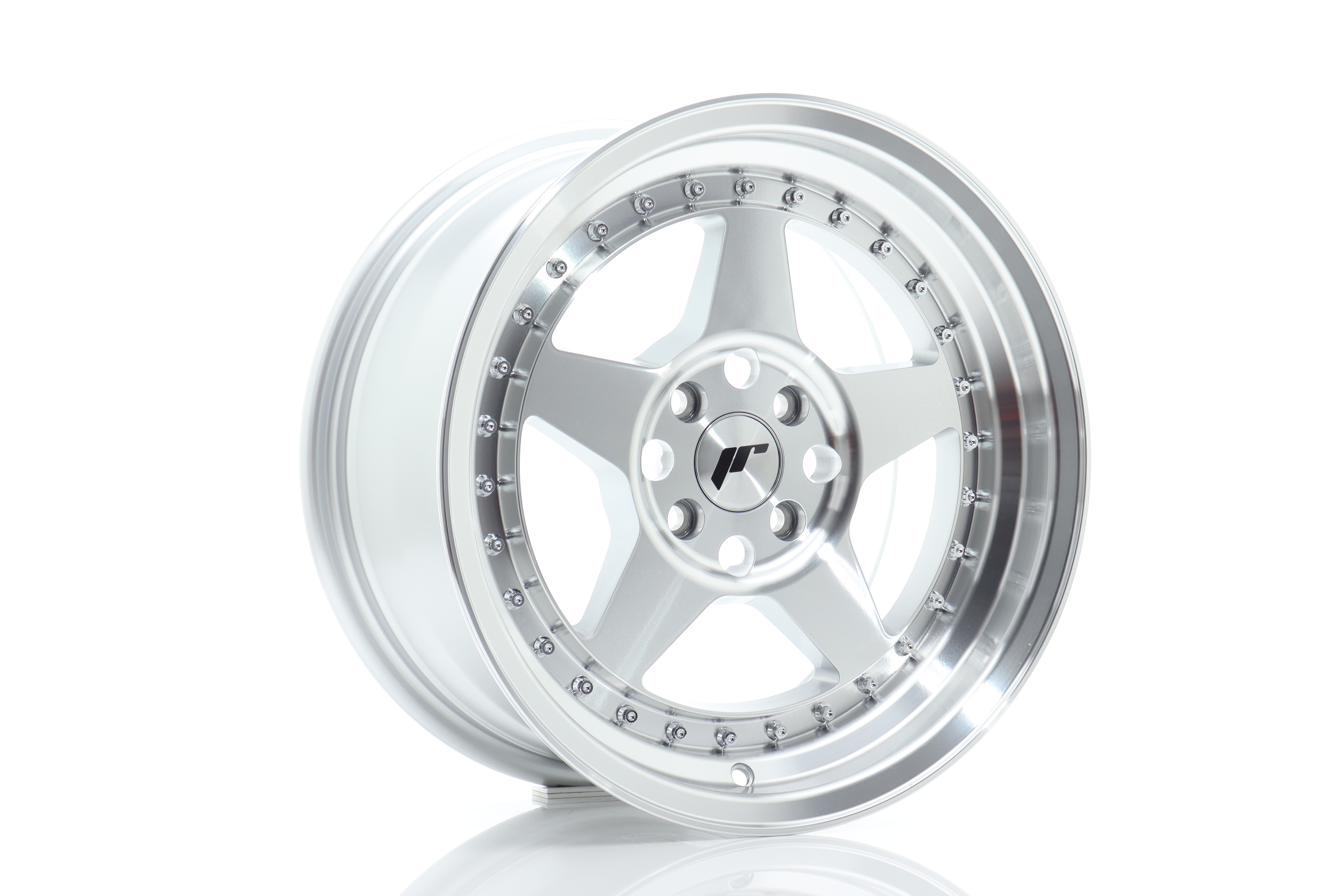 JR Wheels JR6 16x8 4x100 Silver Machined Face | ModeView