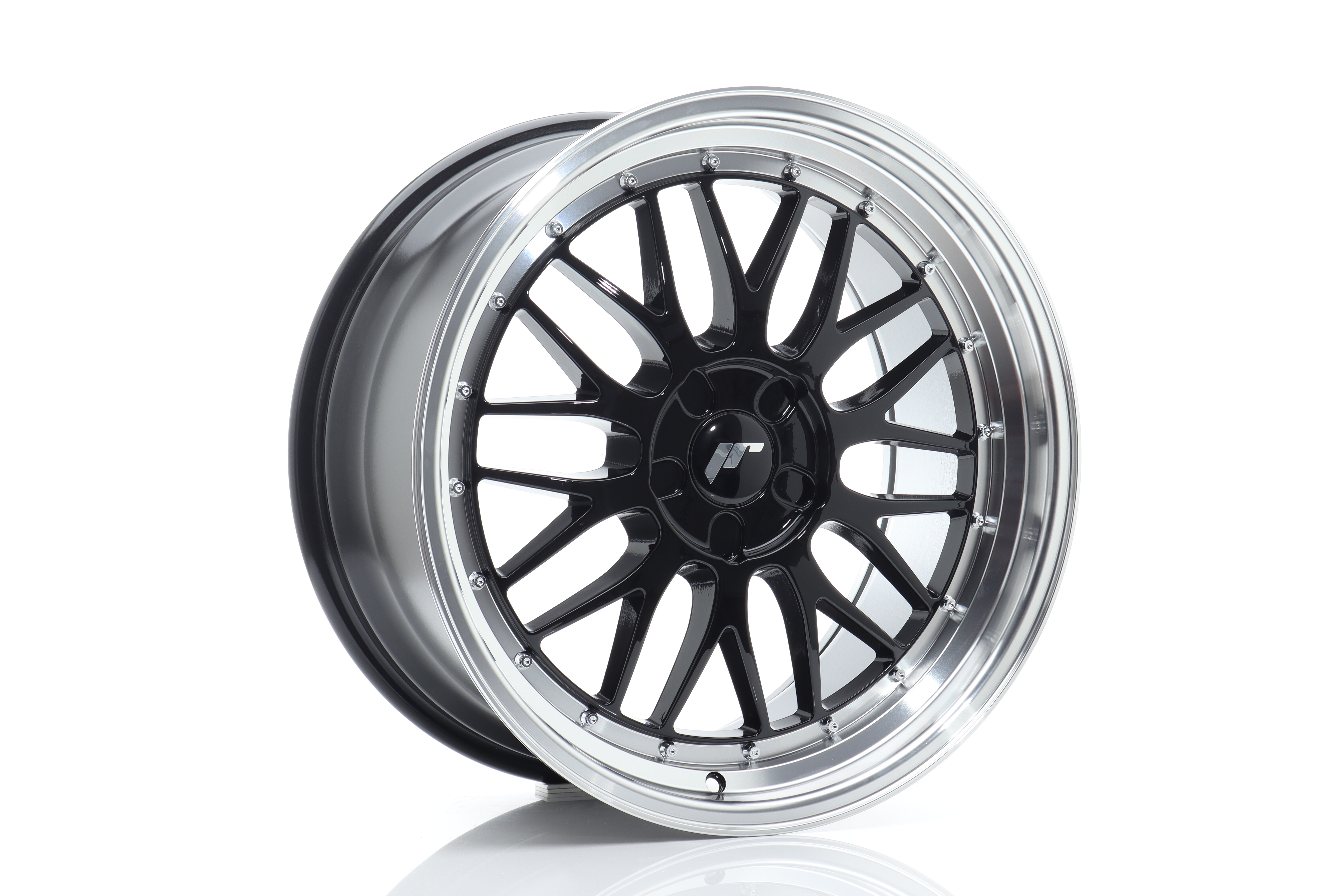 JR Wheels JR23 19x9,5 5H BLANK Gloss Black w/Machined Lip | ModeView